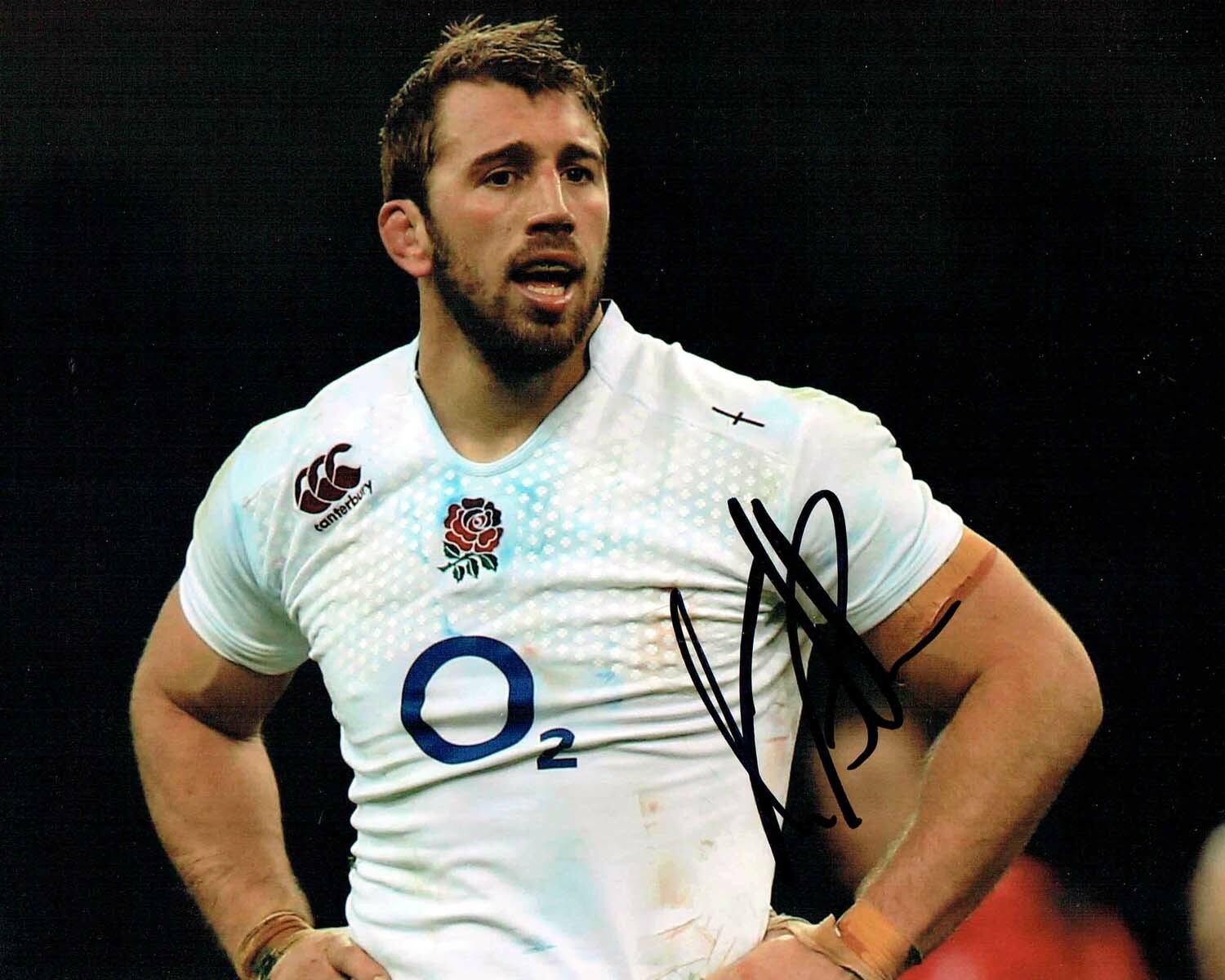 Chris ROBSHAW Signed Autograph 10x8 England RUGBY Photo 1 + Dealer COA ...