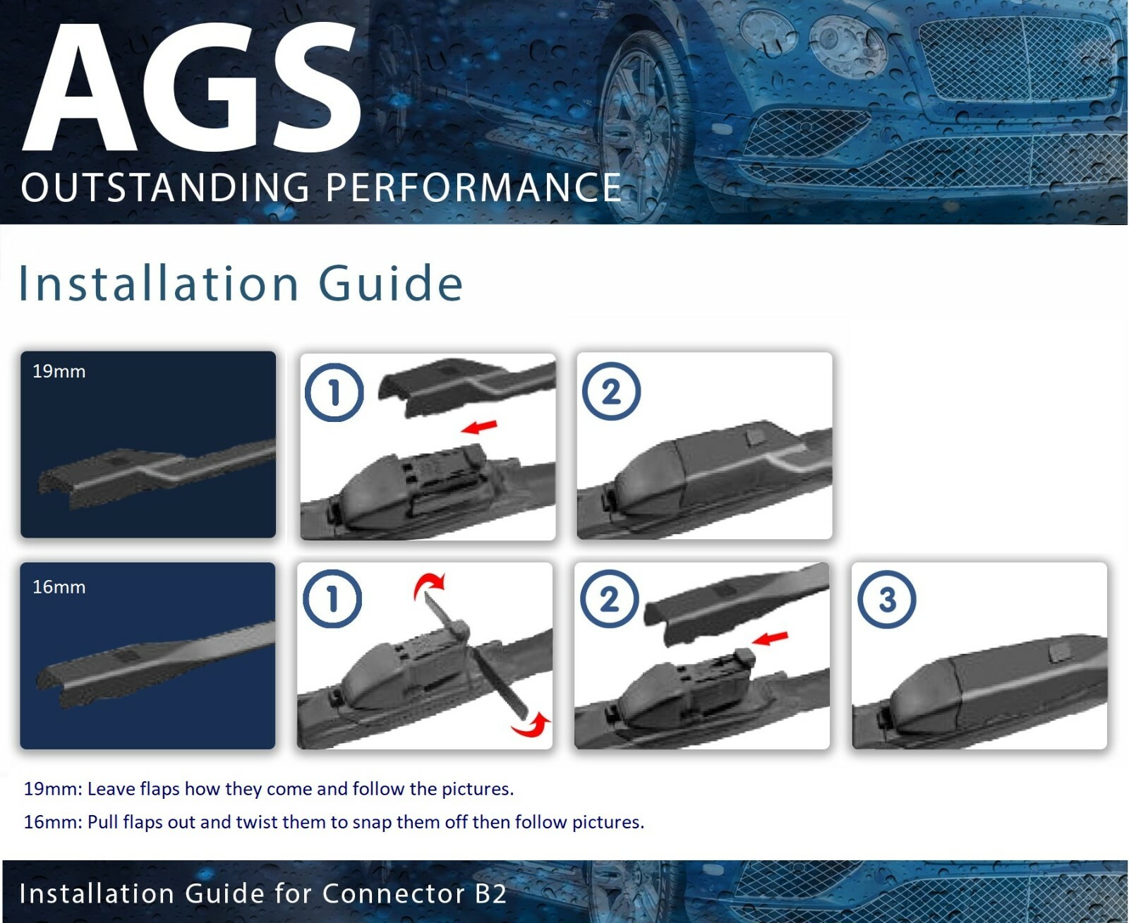 AGS Windscreen Wiper Blade 24" + 20" For Audi A5 Coupe 2008 Onwards | eBay