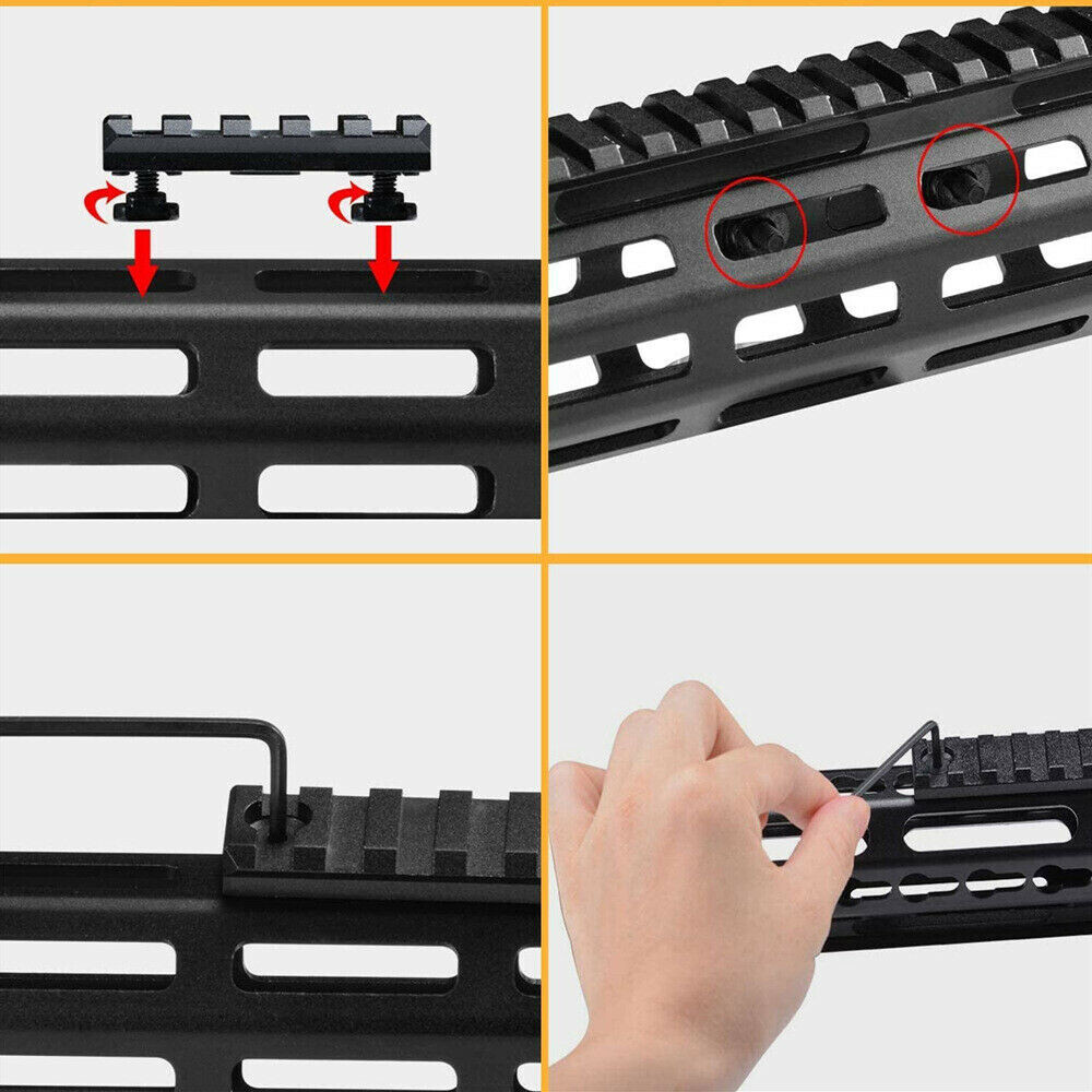 Mlok Aluminum/Picatinny Rail Weaver Polymer Rail Set 3 5 7 9 11 13 ...