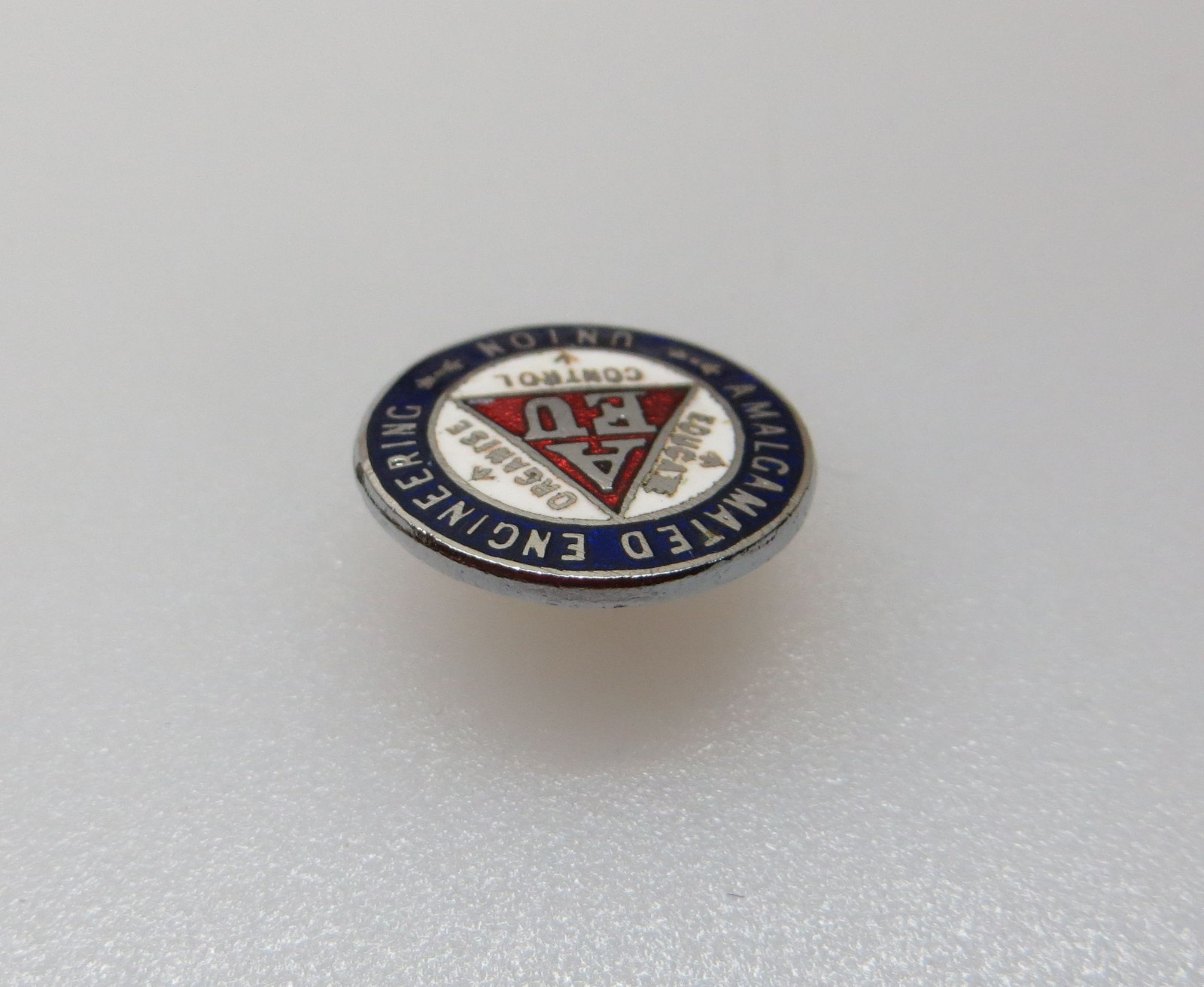 AEU - AMALGAMATED ENGINEERING UNION - EDUCATE ORGANISE CONTROL - LAPEL ...