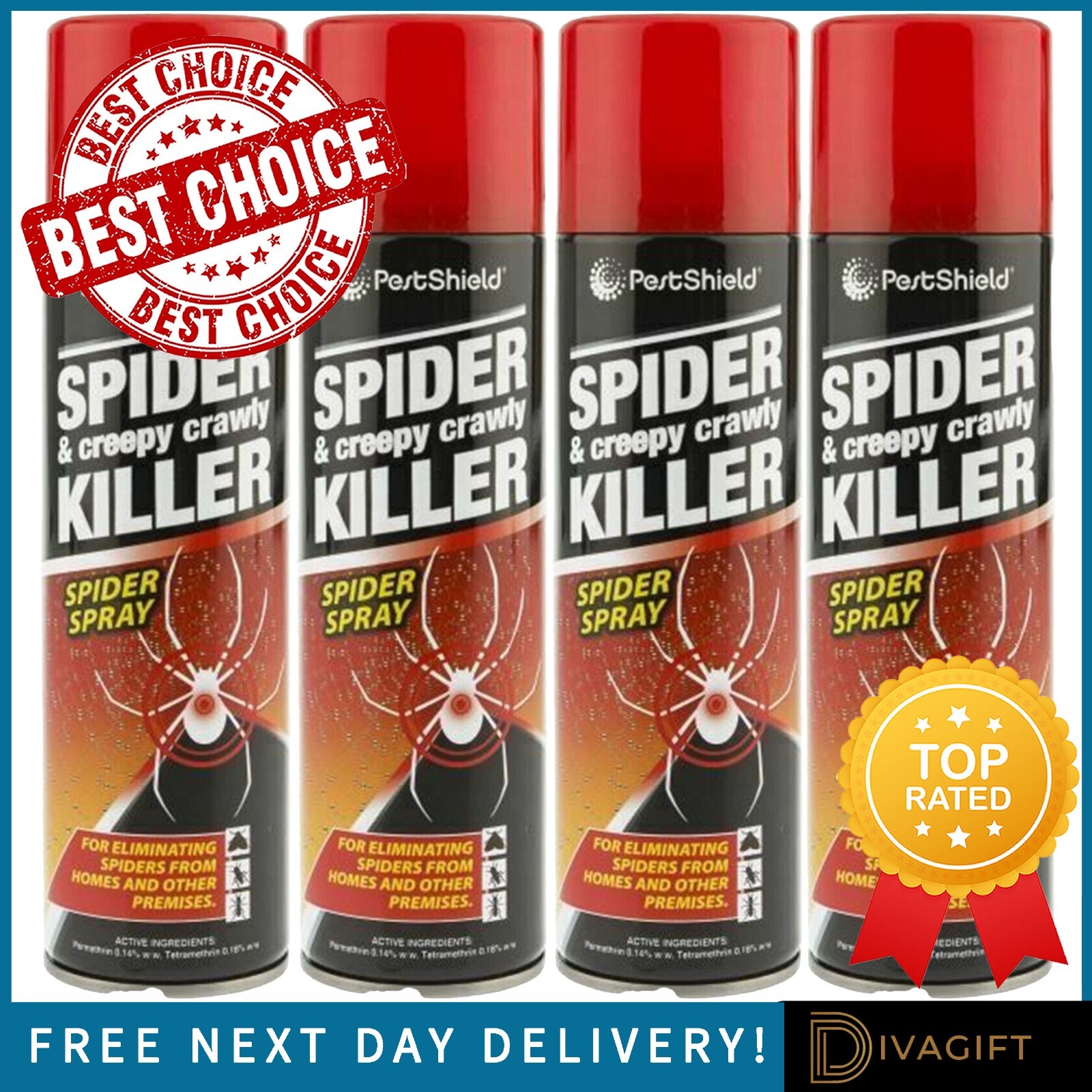 200ML SPIDER KILLER SPRAY CREEPY CRAWLY PEST CONTROL INSECT BUG REPELLENT 1-18PK | eBay