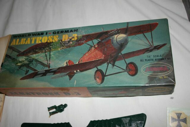Aurora 1956 Model Kit Ww1 Albatross D-3 German Scout Fighter Airplane ...