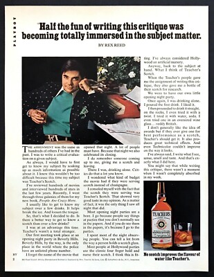 1973 Movie Film Critic Rex Reed photo Teacher's Scotch Whisky vintage ...