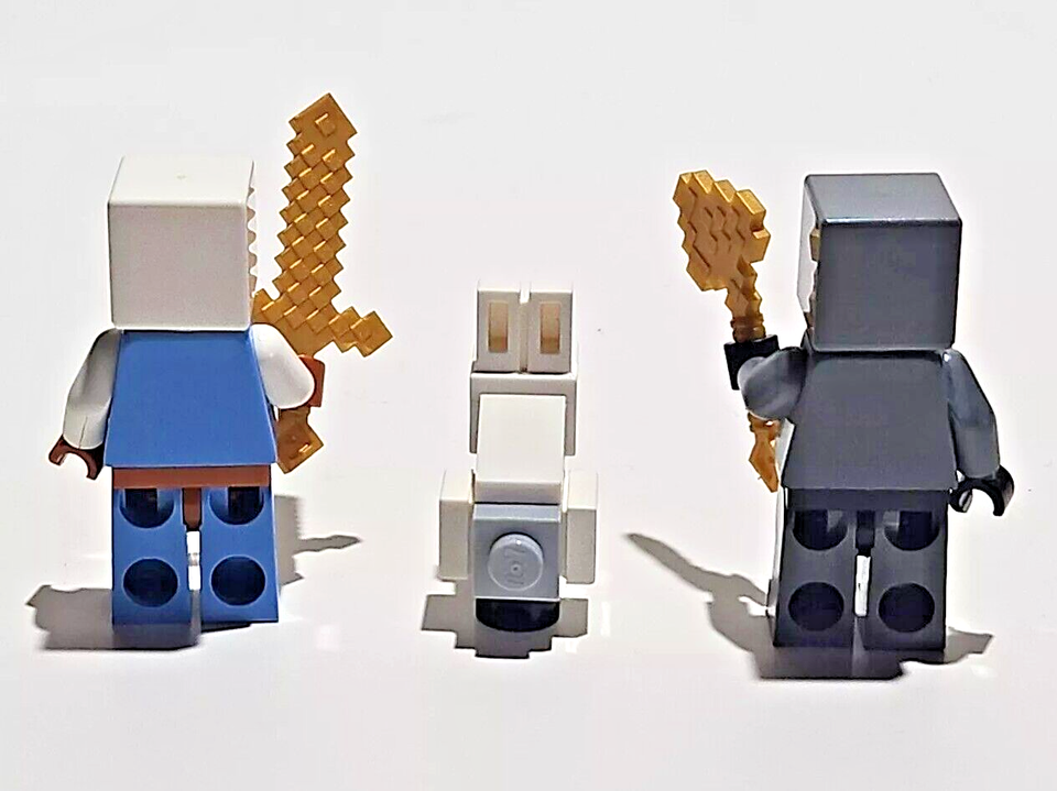 Lego Minecraft Minifigures Killer Bunny & Skull Arena Players From Set ...
