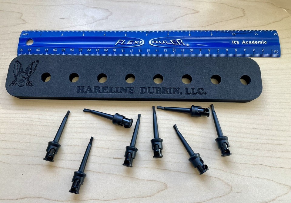 HARELINE DUBBIN CENTER STAGE FLY DISPLAY / DRYING RACK. 8 CLIPS. | eBay