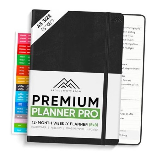 Pro - Undated, 2025 Planner, 5.8” x 8.3” - The #1 Productivity Planner ...