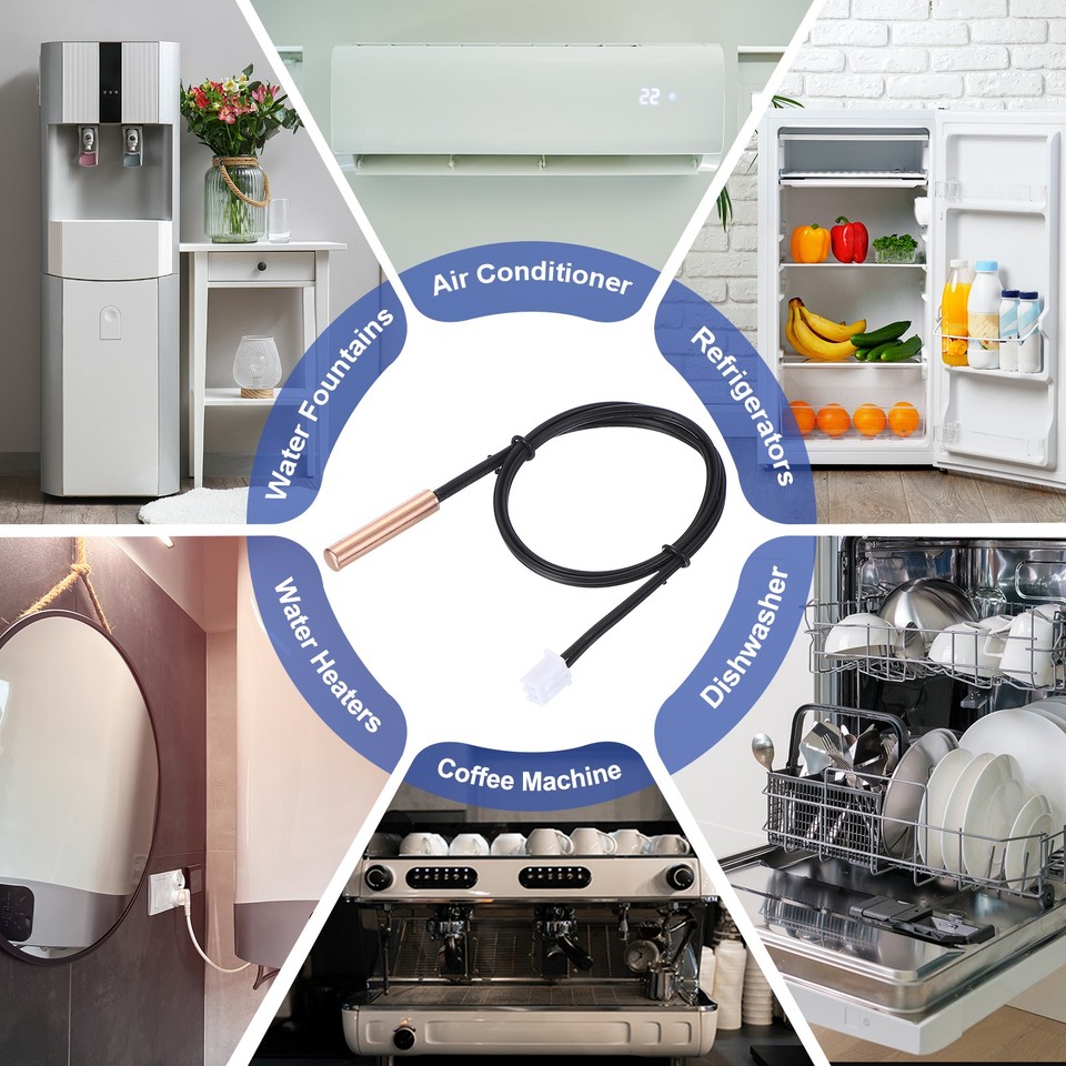 20K NTC Temperatursensor, 12stk 15,7" 1% 3950 Wasserdichter Kupfer Temp ...