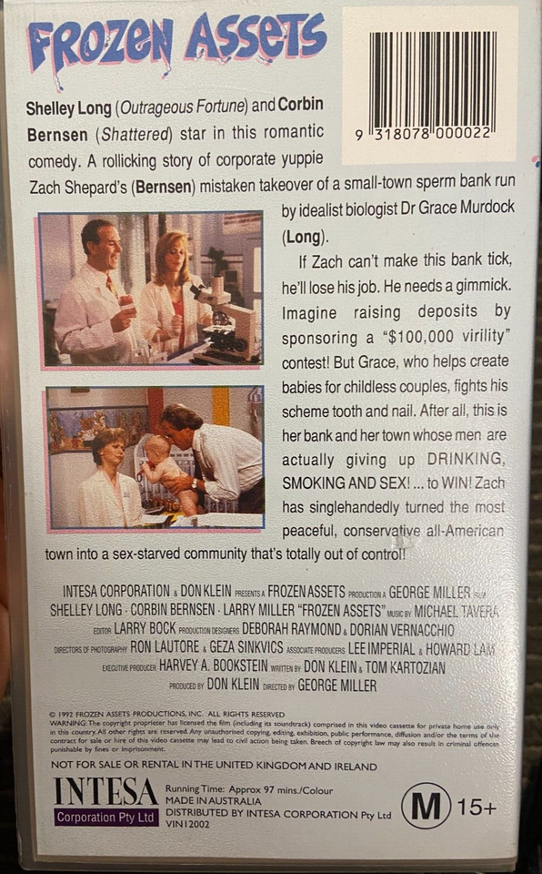 Frozen Assets VHS VIDEO TAPE (1992 Shelley Long / Corbin Bernsen comedy movie) | eBay UK