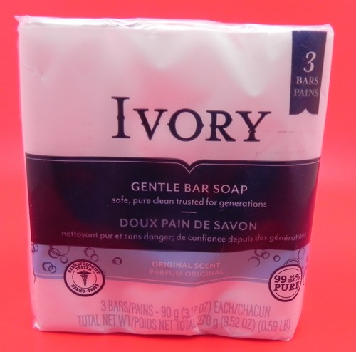 Ivory Gentle Bar Soap Original Pack 0f 3 Bars New In Original Package ...