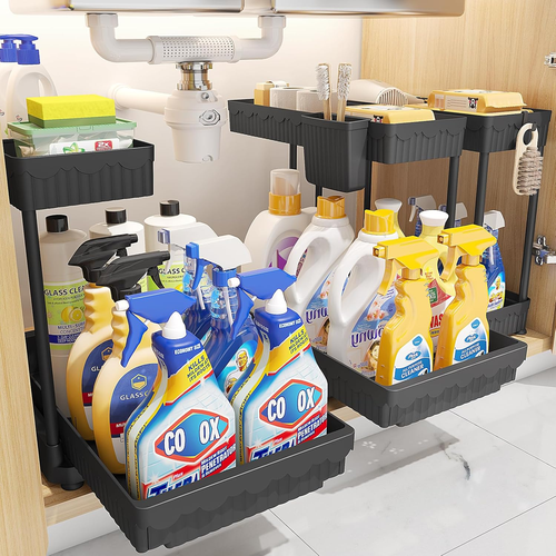 3 Pack Multi-Purpose under Sink Organizers and Storage, 2025 L-Shaped ...