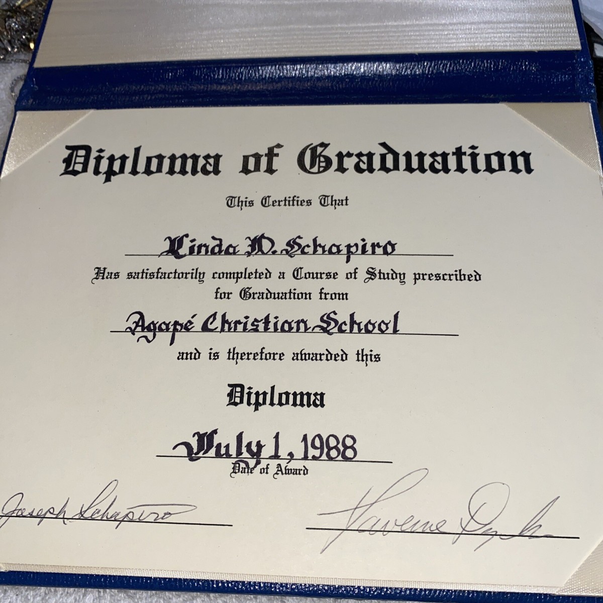 Christian School Diploma Certificate
