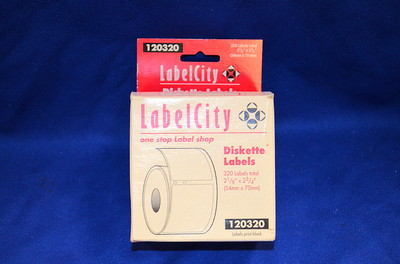 Dymo 3.5" Diskette Labels (120320) Sealed! 320 in a roll! 2 1/8 x 2 3/4 ...