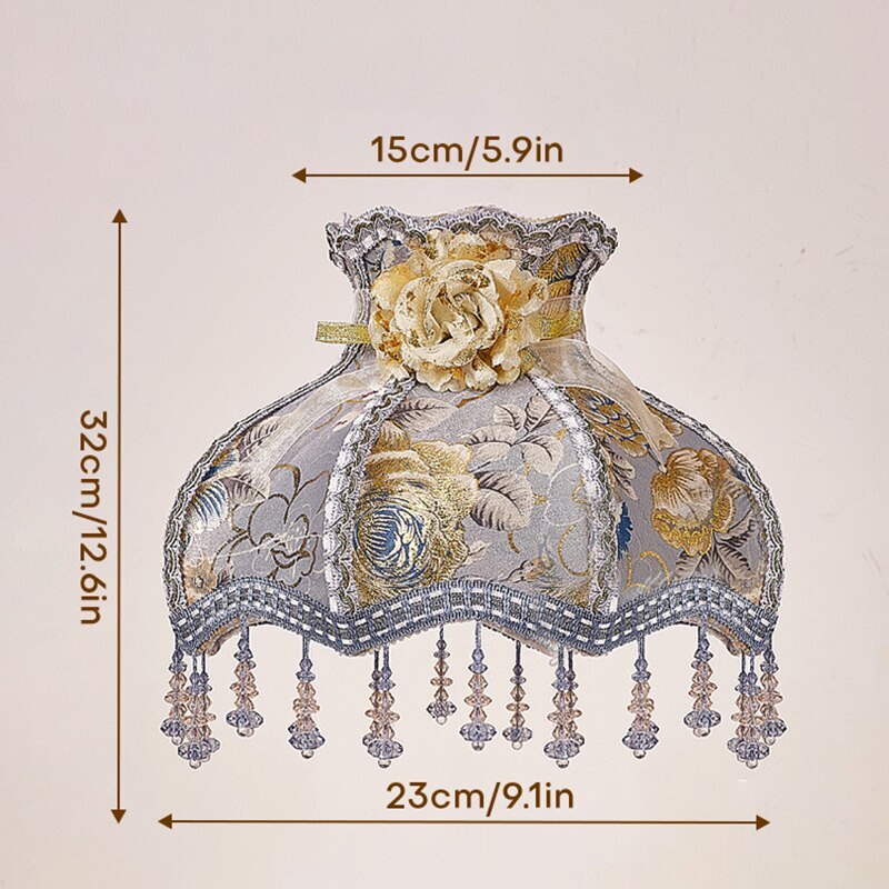 Luxury European Light Shades Fringe Crystal LampShades Table Lamp Home ...