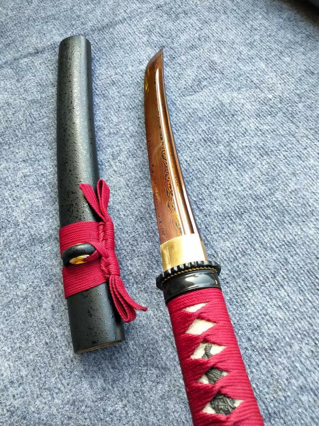 Handmade Folded Steel Handmade Japanese Samurai Tanto Knife Sharp | eBay