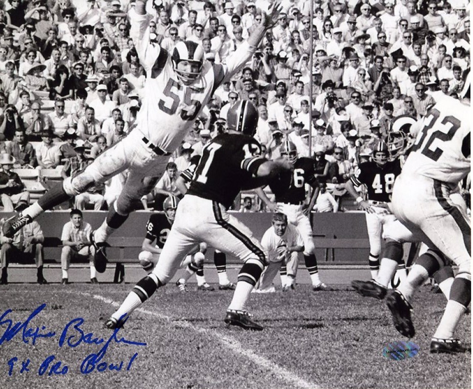 Maxie Baughan Los Angeles Rams Autographed 8x10 w 9 Time Pro Bowl ...