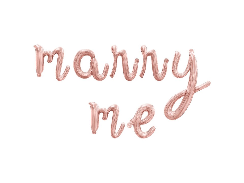 MARRY ME Cursive Letter Balloon Banner Marriage Proposal Party ...