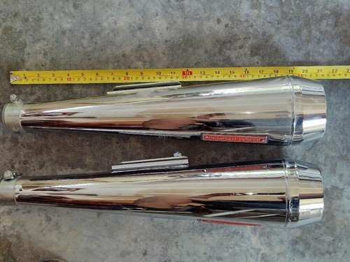AUTHENTIC/ORIGINAL English Dunstall Power Silencer Motorcycle Mufflers ...