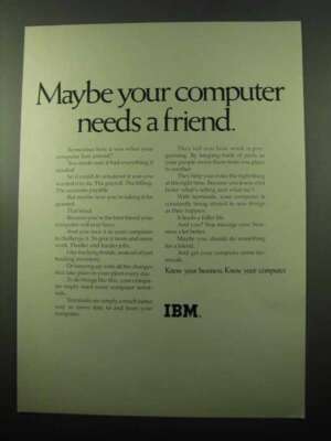 1969 IBM Computer Terminals Ad - Computer Needs Friend | eBay