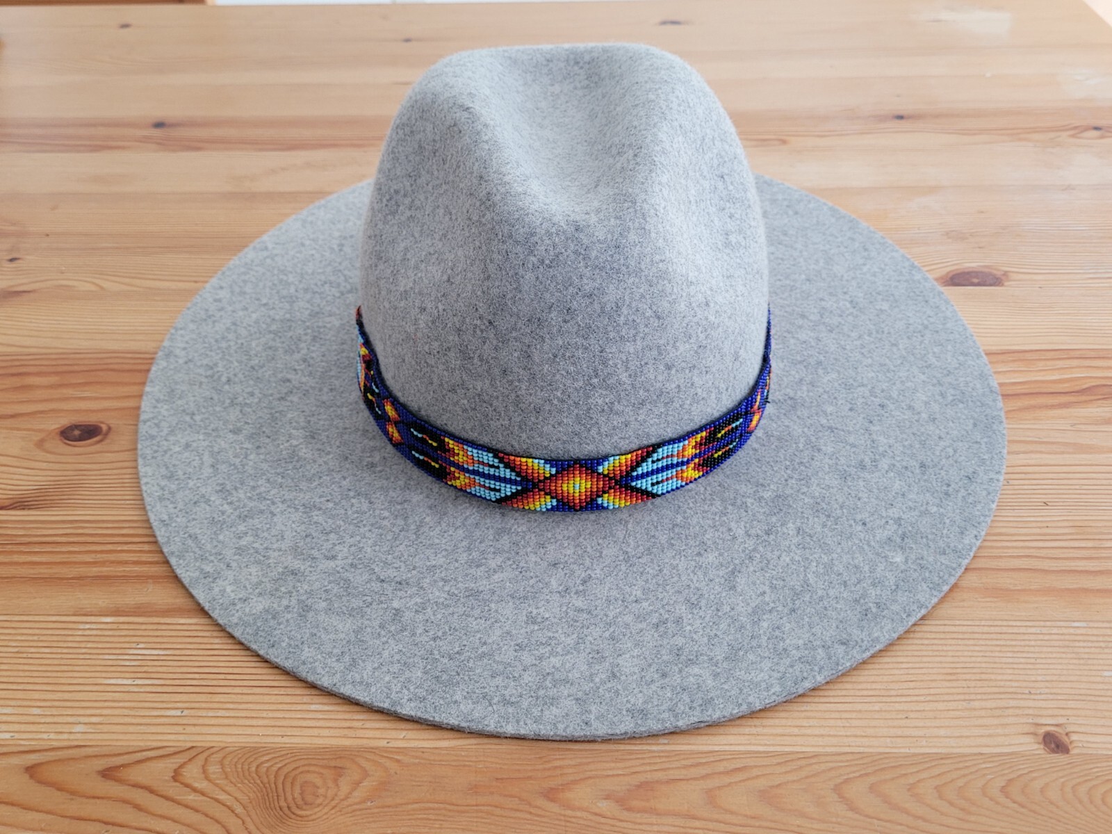 Western Seed Beaded Hat Band Fit Cowboy Hatband Dark Blue Red Hat Band ...