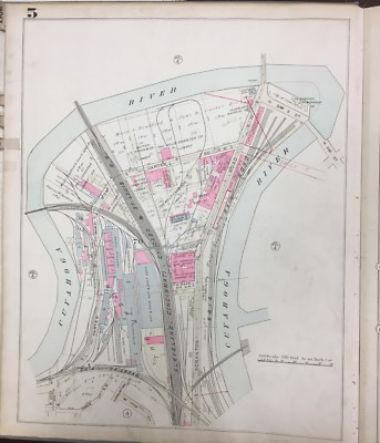 1922 TREMONT CLEVELAND OHIO EAGLE STREET BRIDGE G.M. HOPKINS PLAT ATLAS ...