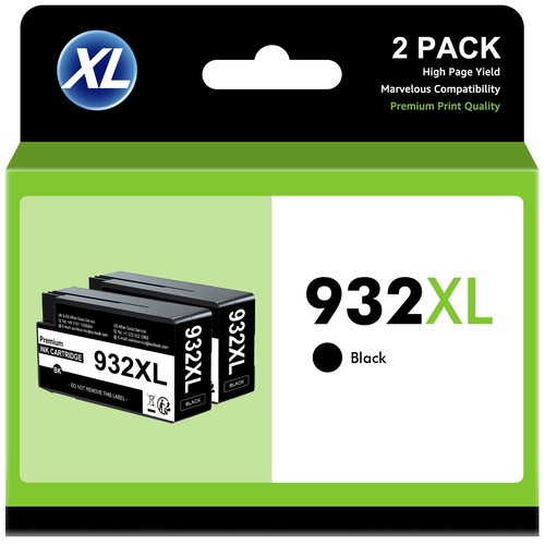 2PK 932XL Black Ink Cartridge for HP 932XL OfficeJet 6100 66007612 ...