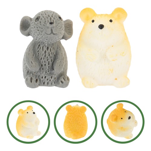 12 Pcs Hamster Statue Garden Mini Mouse Micro Landscape Decoration ...