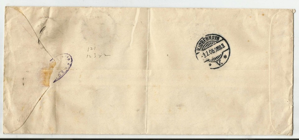 Aden SCARCE 1906 cover to Denmark, King EDVII stamps of India used in ...