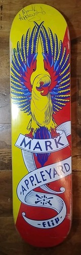 SIGNED Mark Appleyard FLIP Skateboard Deck Rooster Pro Model 7.5 ...