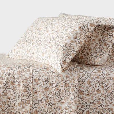 Queen 400 Thread Count Performance Sheet Set Cool Floral - Threshold | eBay