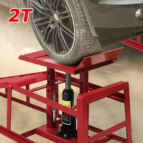 2X Hydraulic Car Ramps Heavy Duty 2T Garage Van Bottle Lift Jack Ramp ...