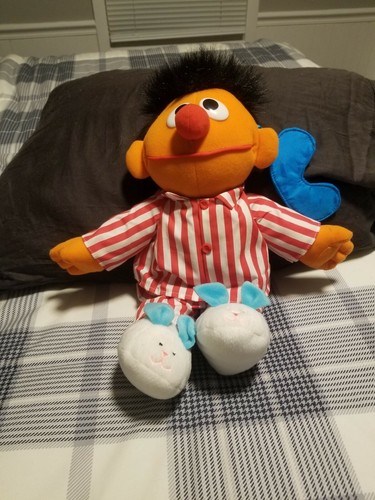 Vintage 1996 Tyco Sesame Street Ernie Sleep And Snore Talking & Singing ...
