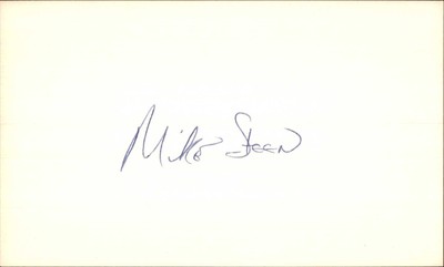 Mike Steen Signed 3x5 Index Card Cut 1972-77 Geneva Senators Tulsa ...