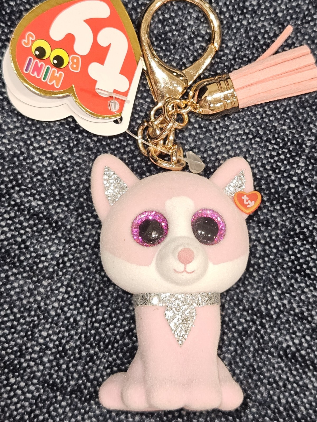 TYTY Mini Boos FIONA the Pink Cat Figure Collectible Keychain Clip | eBay