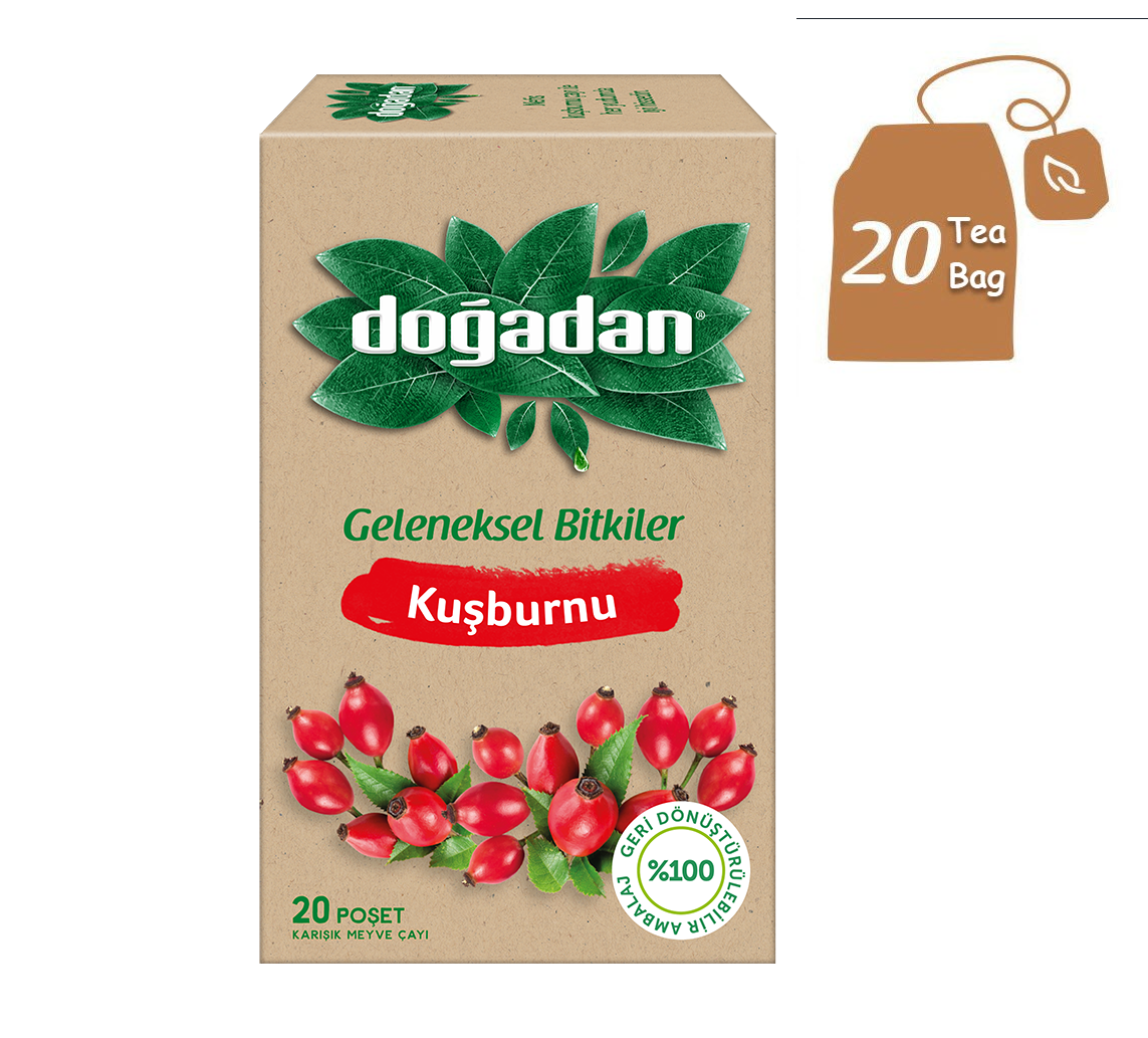Dogadan Rosehip Mixed Herbal Tea 20 Tea Bag Made in Turkey | eBay