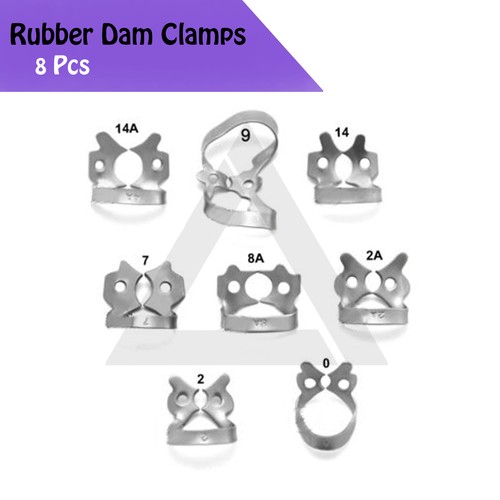 Dentist Tooth Clamp Endodontic Rubber Dam Molar Clamps Dental Set ...
