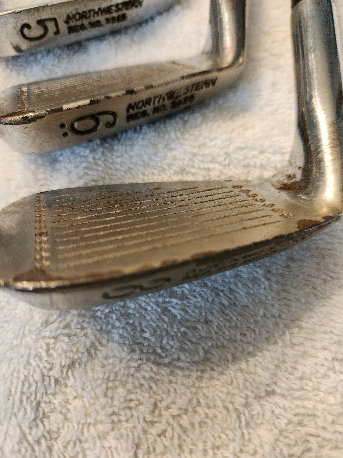 NORTHWESTERN Bruce Crampton Steel Shaft Golf Club Set 3-9 Irons M/ 7 ...