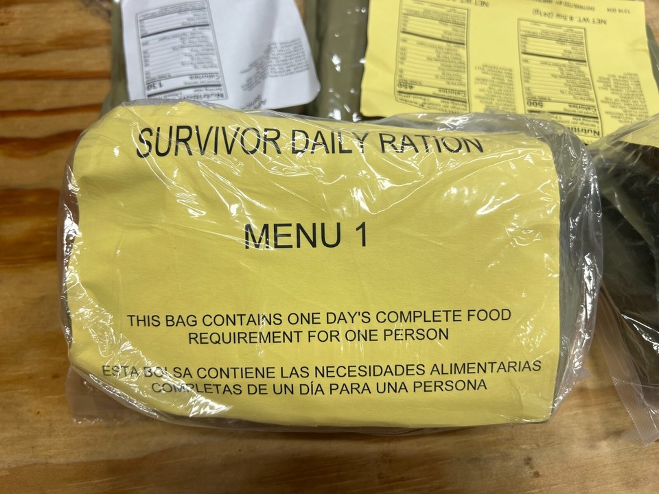 Survivor Daily Ration MRE 8/26 inspection date Meals Emergency New Rare ...