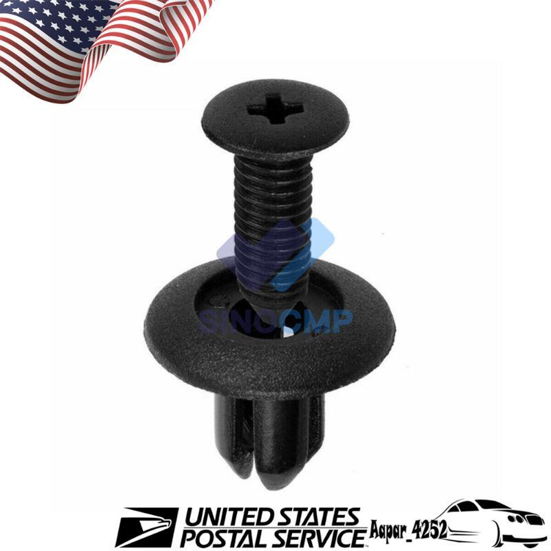 100Pcs Car Fender Fastener Bumper Trim Retainer Push Clips Pin For ...