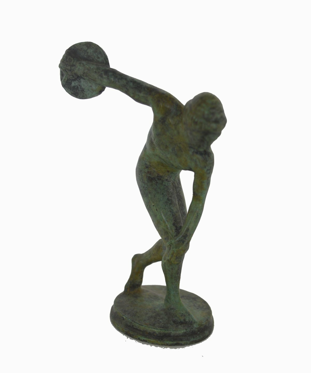 Discobolus miniature statue - Ancient Greek bronze Discus thrower ...