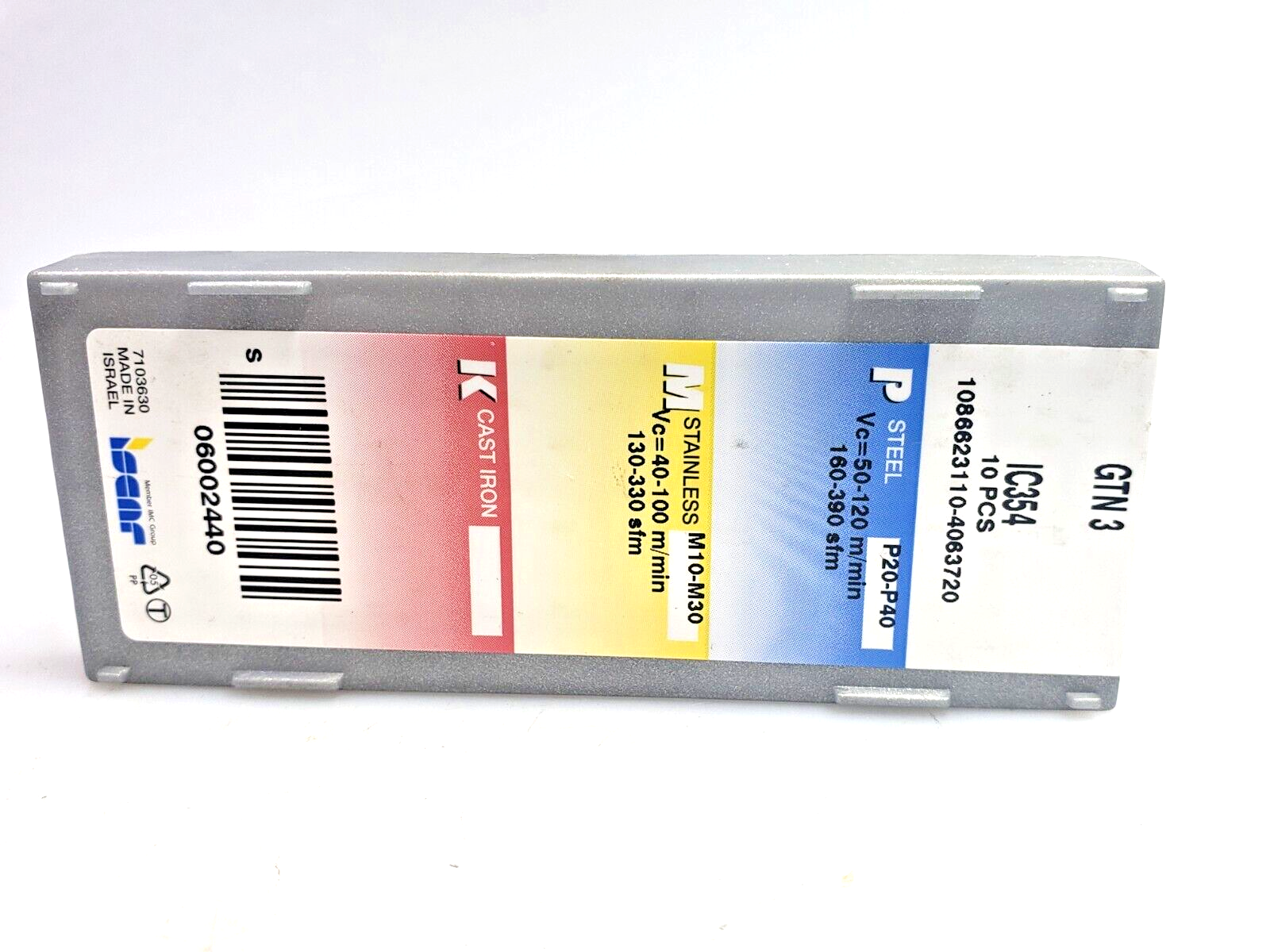 Iscar GTN 3 IC354 Carbide Cutoff Insert Groove-Turn / Parting (Box of 8 ...