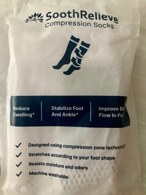 Sooth Relieve Compression Socks Medium. Improve Blood Flow Reduce ...