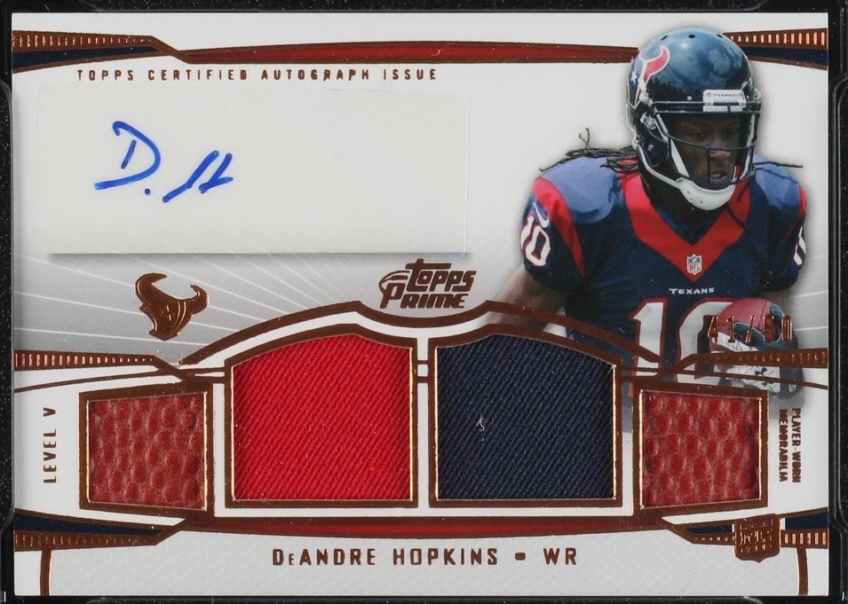 2013 Topps Prime - Level V Autograph Relics DeAndre Hopkins #PV-DH ...