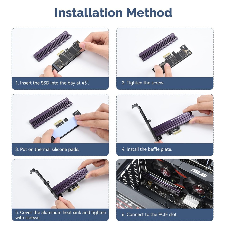 NVME Pcie 4.0 Adapter M.2 NVME SSD to Pci-E Slots X1 X4 X8 X16 ...