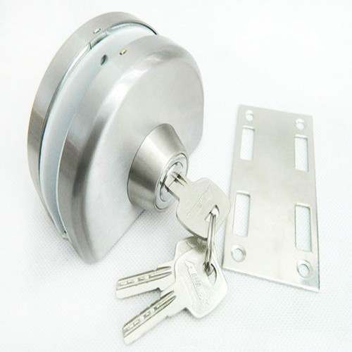 12mm Glass Door Lock Stainless Single Bolt Swing Push Sliding Silver ...