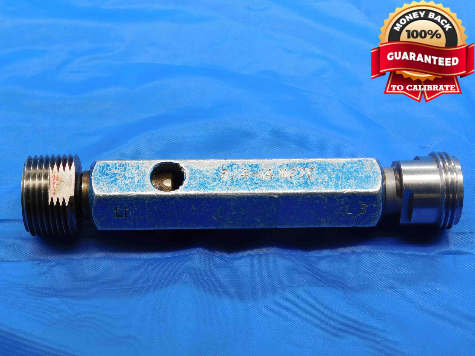 3/4 14 NPTF L1 & L3 PIPE THREAD PLUG GAGE .75 .750 .7500 N.P.T. TAPER ...