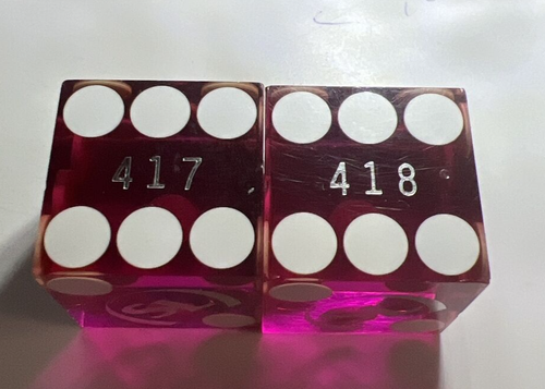 One pair of two consecutive #s Casino Dice - Silver Legacy - Reno NV ...