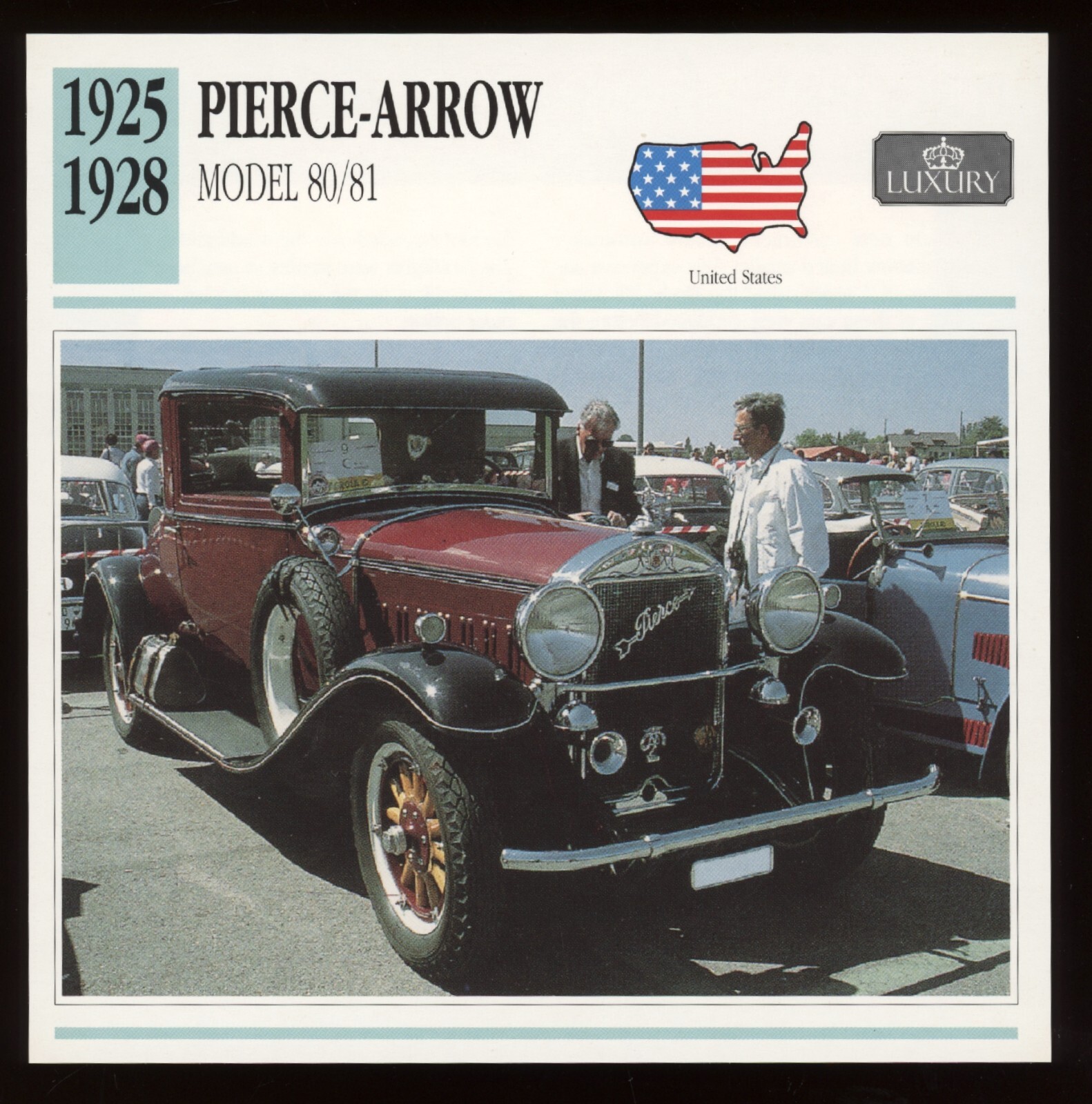 1925 - 1928 Pierce Arrow Model 80 / 81 Classic Cars Card | eBay