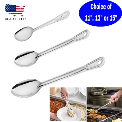 Stainless Steel Basting Spoon Serving Spoon Standard Duty Solid Kitchen ...
