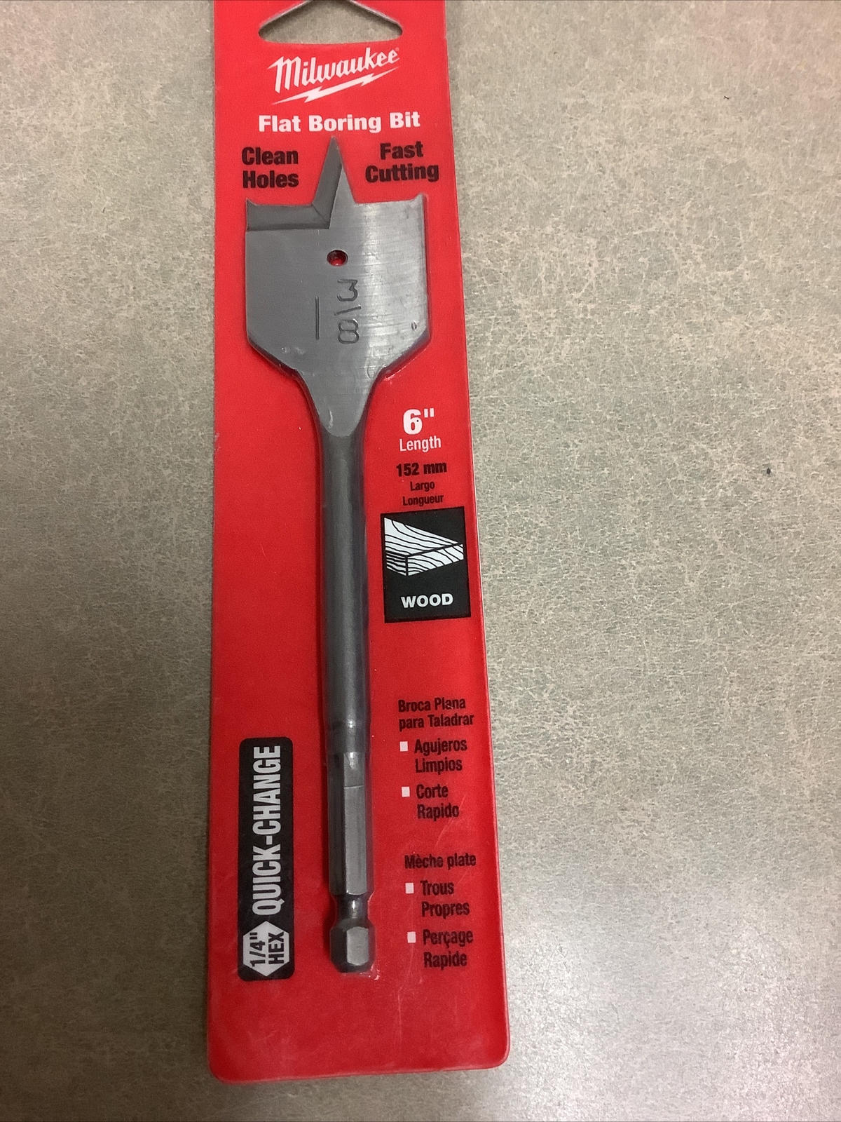 Milwaukee Flat Boring Bit 48-27-1371. 1 3/8” | eBay