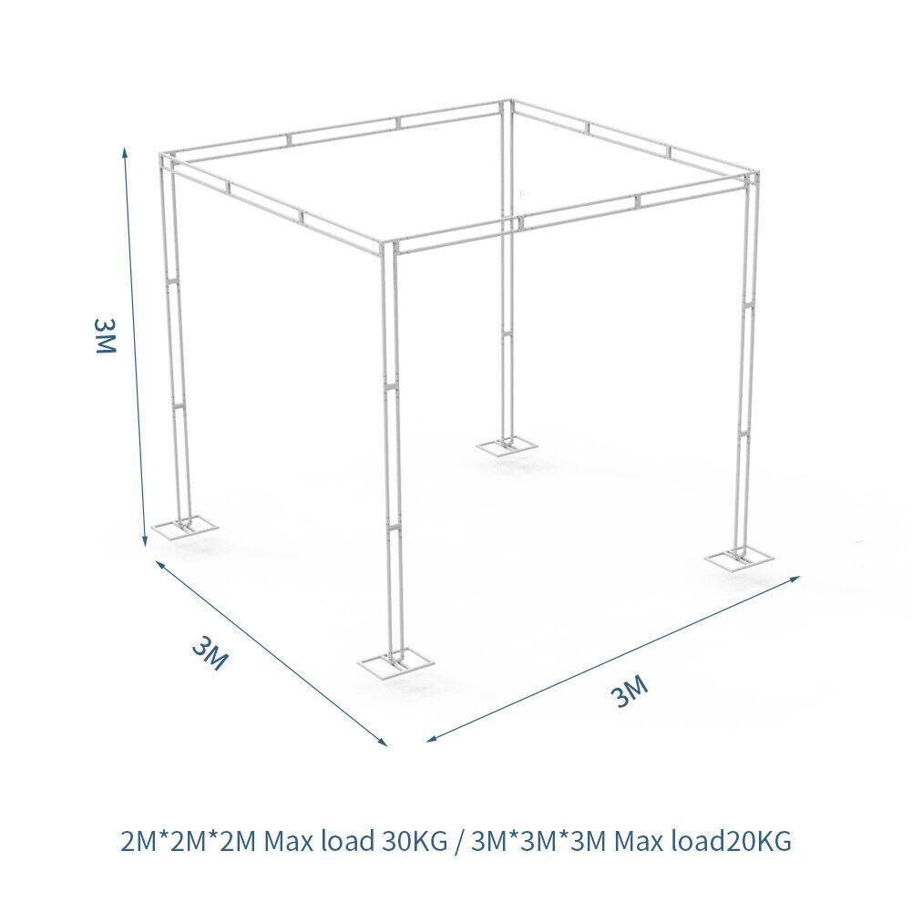 3ft/6ft/10ft Wedding Canopy Chuppah Drape Stand Heavy Duty Square Pipe ...
